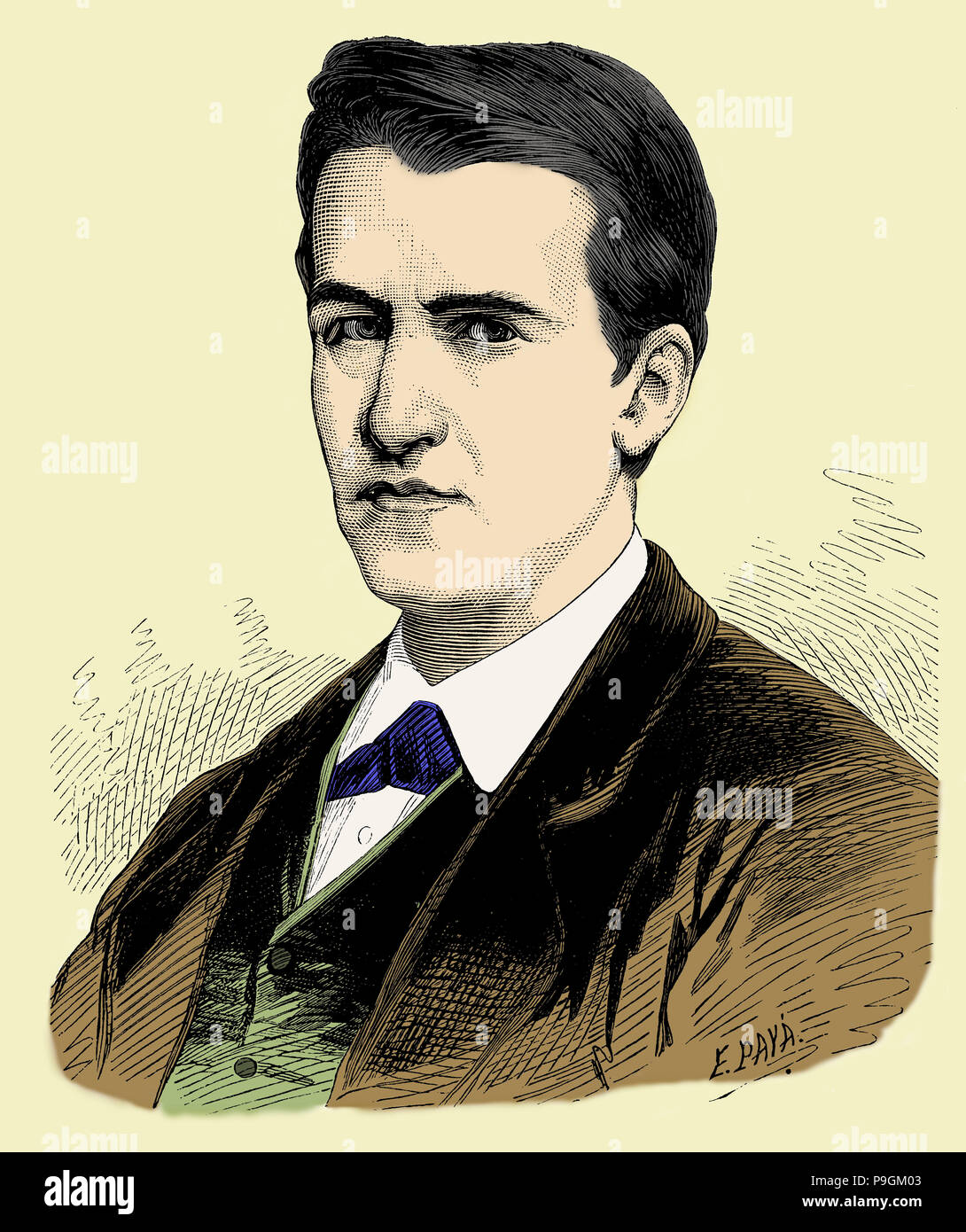 Thomas alva edison 1847 1931 american inventor hi-res stock photography ...