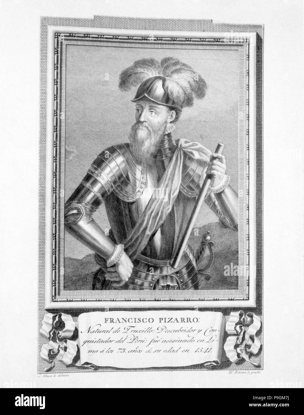 15th 16th century francisco pizarro spain Black and White Stock Photos ...