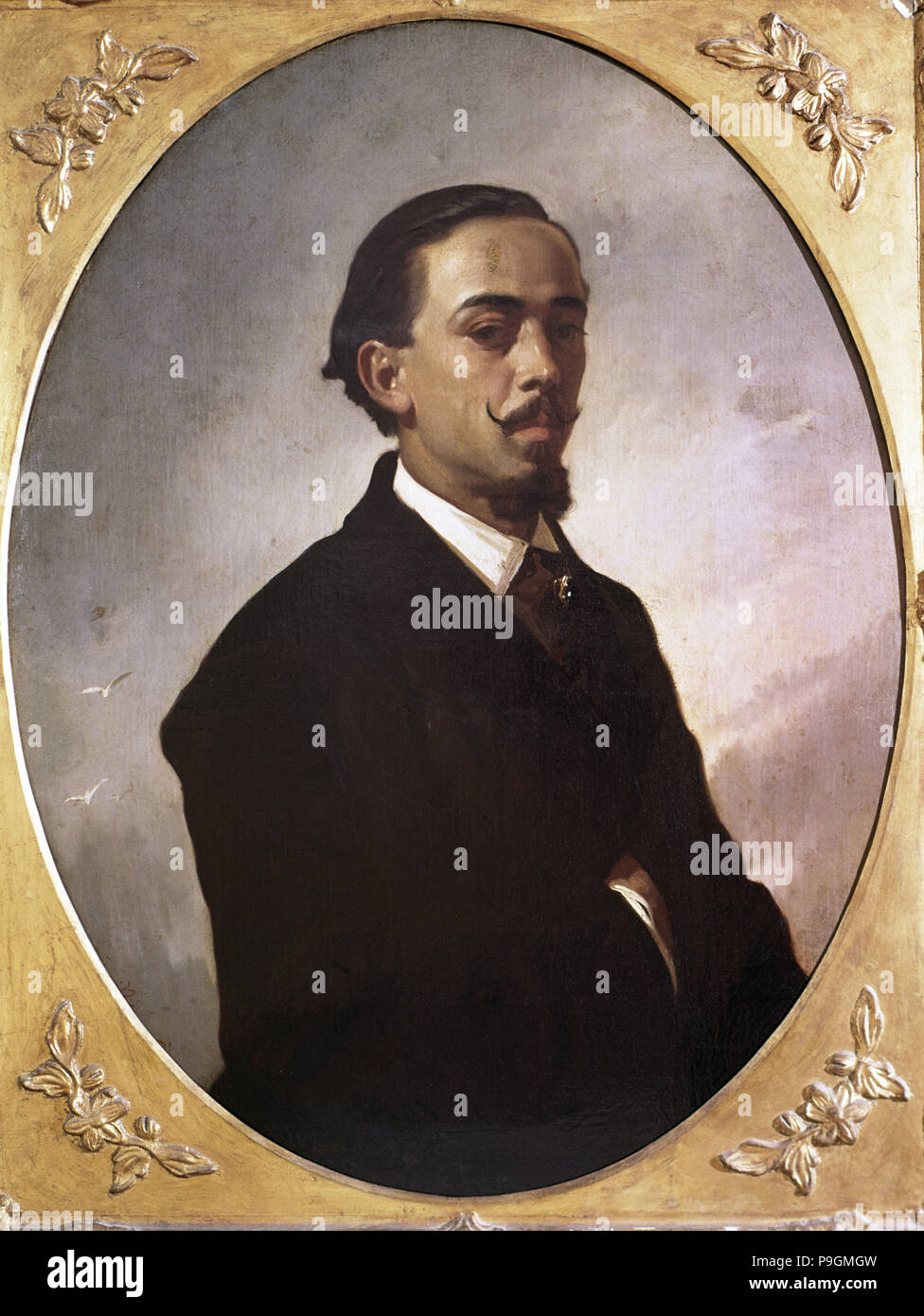 Gustavo Adolfo Becquer, Spanish poet (Seville, 1836-1870), oil painting ...