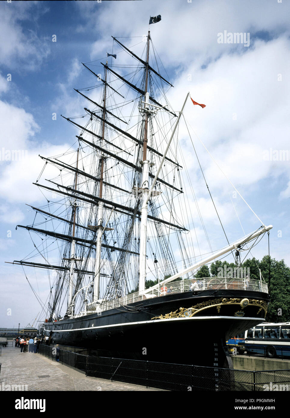 Sailboat docked in a port Stock Photo - Alamy