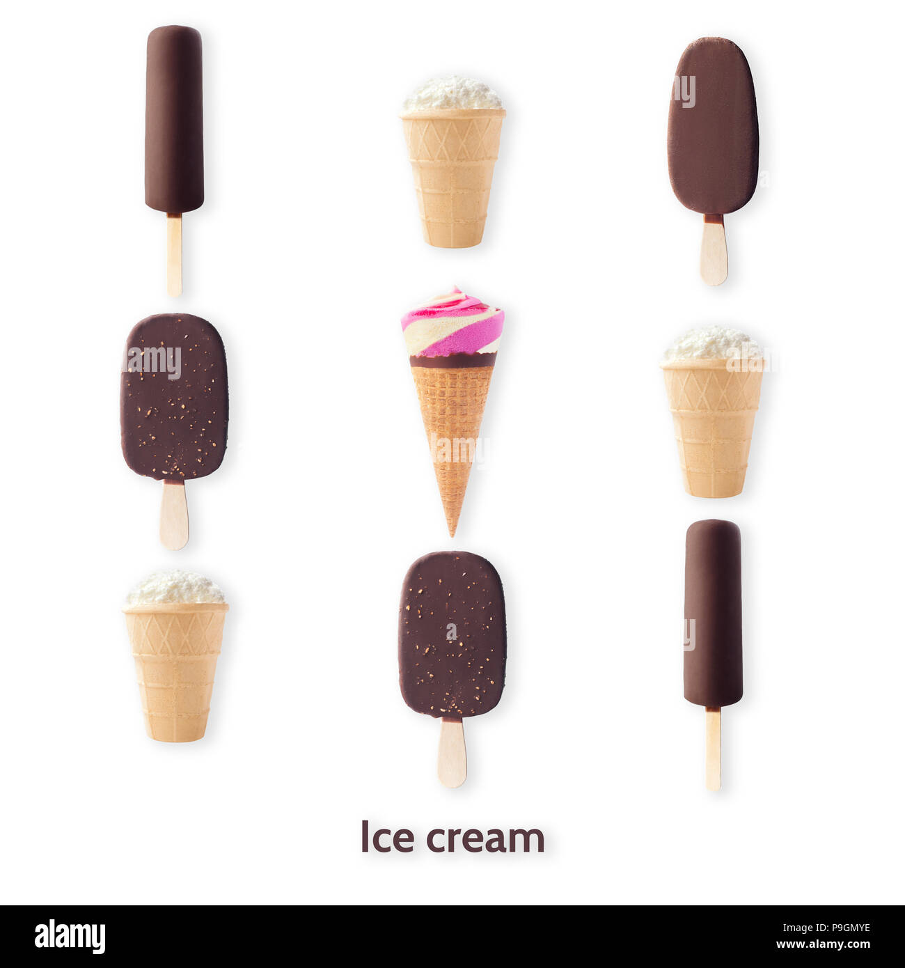 Ice cream pattern hi-res stock photography and images - Alamy