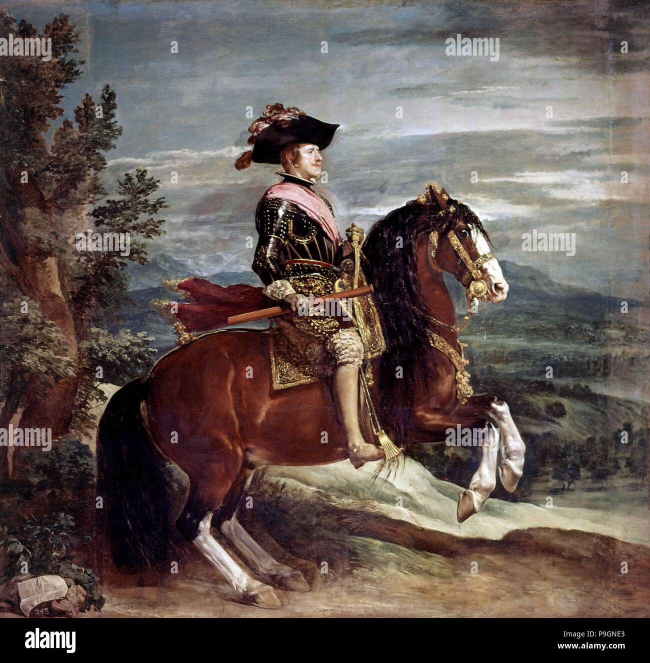 Equestrian Portrait of Felipe IV (1605-1665), King of Spain Stock Photo ...