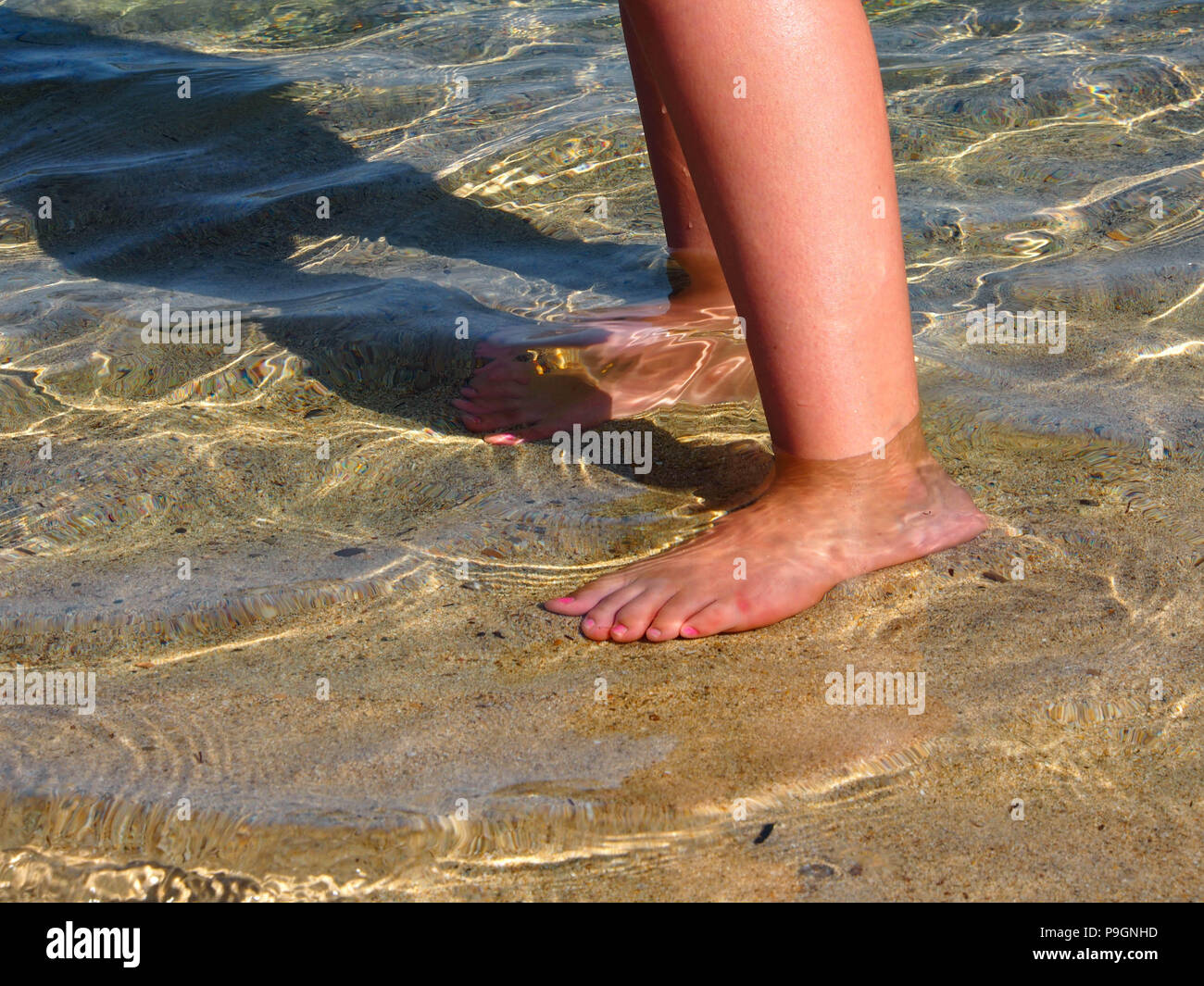 Beach seaside toes hi-res stock photography and images - Alamy