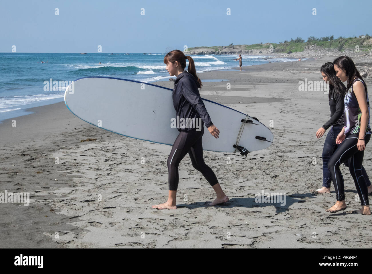 Dulan beach,Surfing,surfboards,lesson,on,coast,beach,near,Taitung,East ...