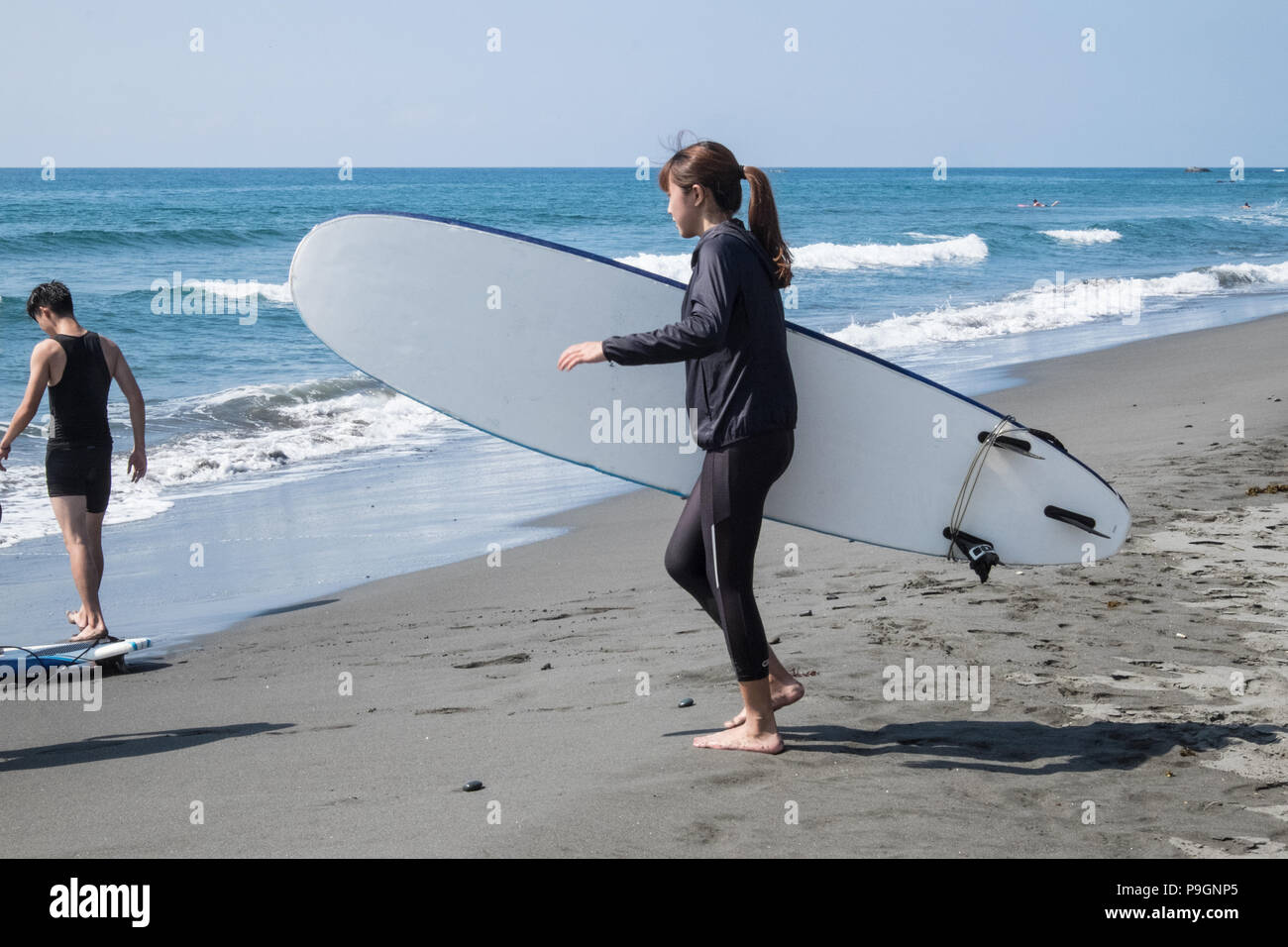 Dulan beach,Surfing,surfboards,lesson,on,coast,beach,near,Taitung,East ...