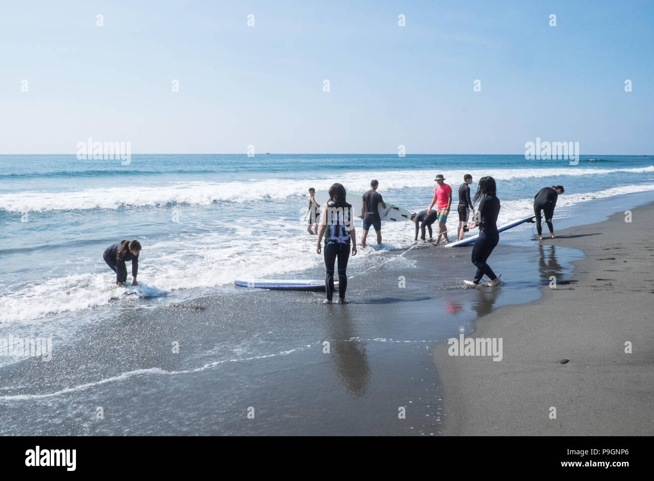 Dulan beach,Surfing,surfboards,lesson,on,coast,beach,near,Taitung,East ...