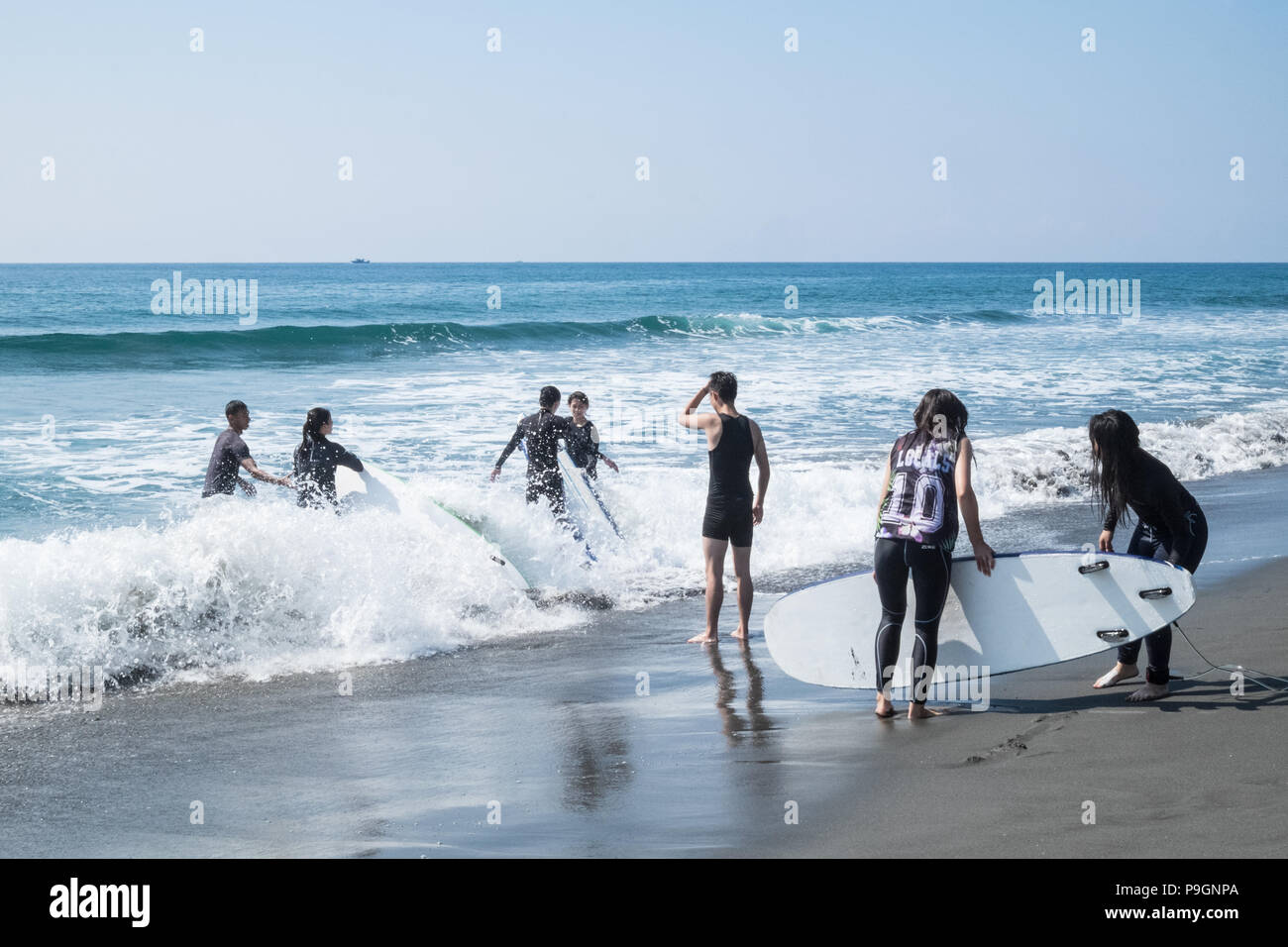 Dulan beach,Surfing,surfboards,lesson,on,coast,beach,near,Taitung,East ...