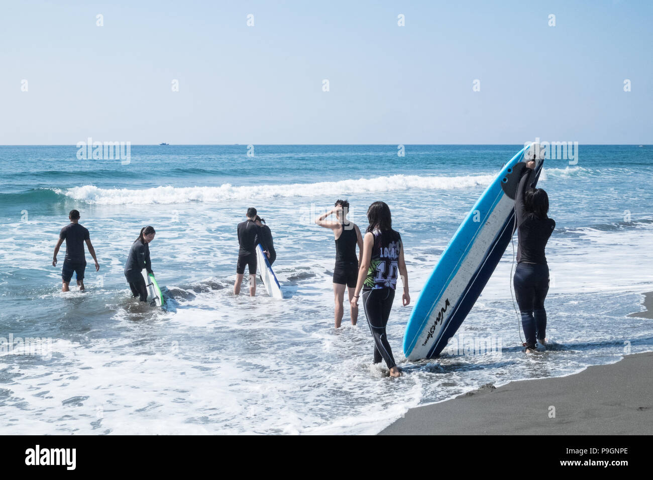 Dulan beach,Surfing,surfboards,lesson,on,coast,beach,near,Taitung,East ...
