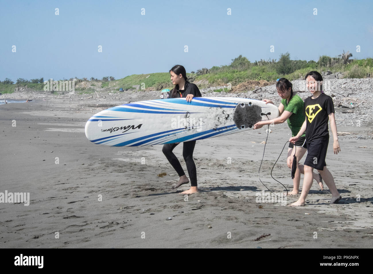 Dulan beach,Surfing,surfboards,lesson,on,coast,beach,near,Taitung,East ...