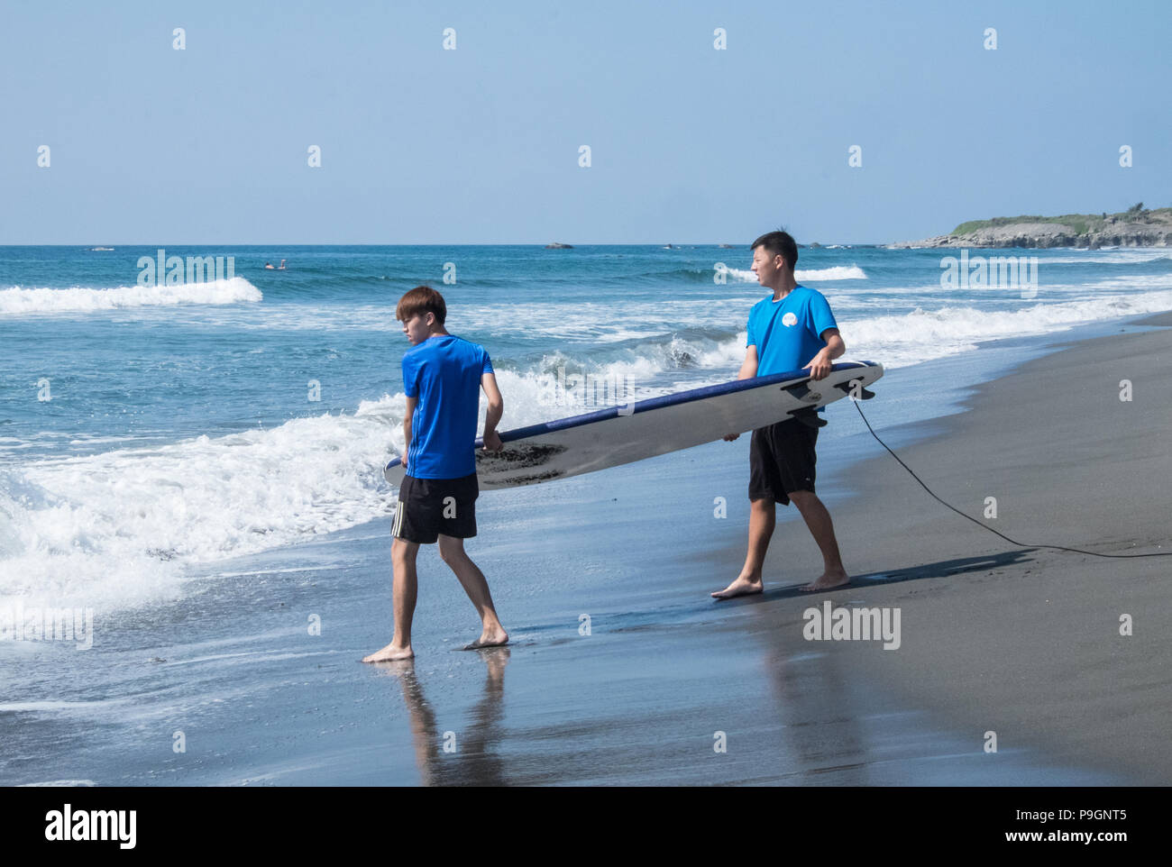 Dulan beach,Surfing,surfboards,lesson,on,coast,beach,near,Taitung,East ...