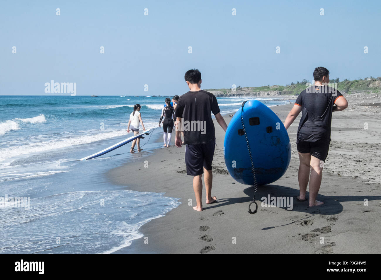 Dulan beach,Surfing,surfboards,lesson,on,coast,beach,near,Taitung,East ...