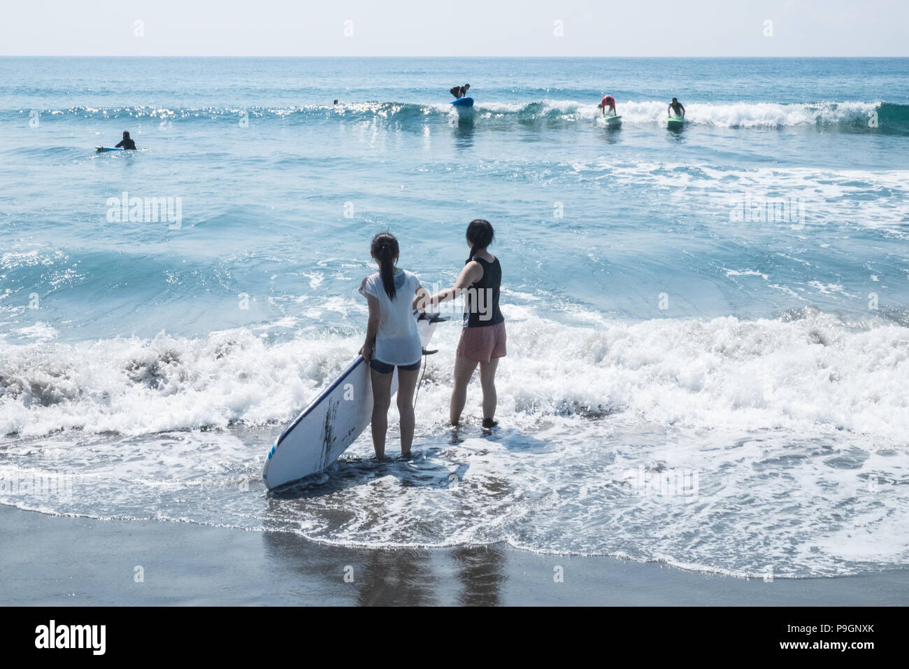 Dulan beach,Surfing,surfboards,lesson,on,coast,beach,near,Taitung,East ...