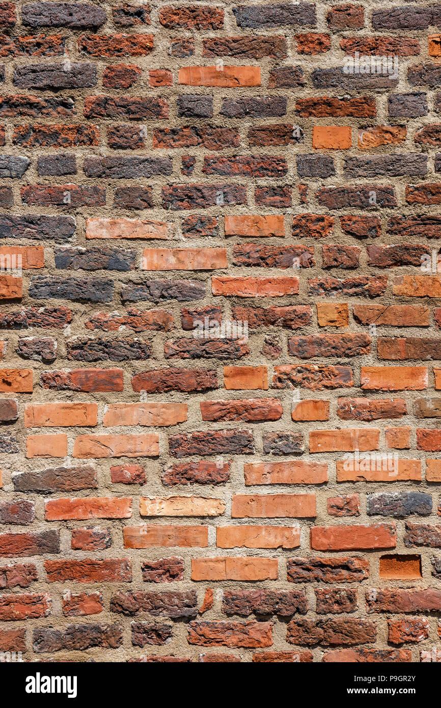 Brown brick wal asl grunge background with copy space Stock Photo - Alamy