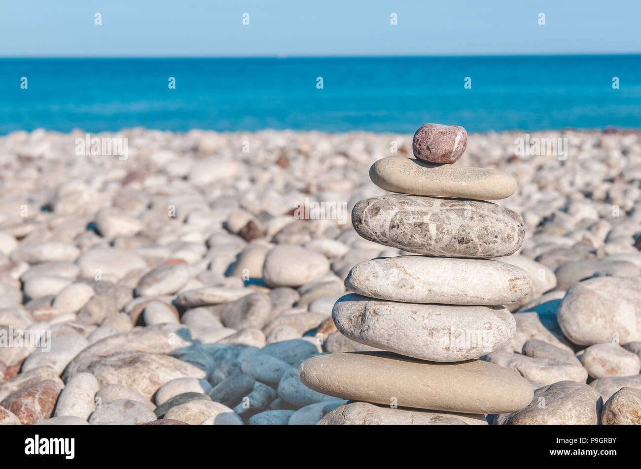 Several pebble stone complex like symbol for zen and relax concept ...