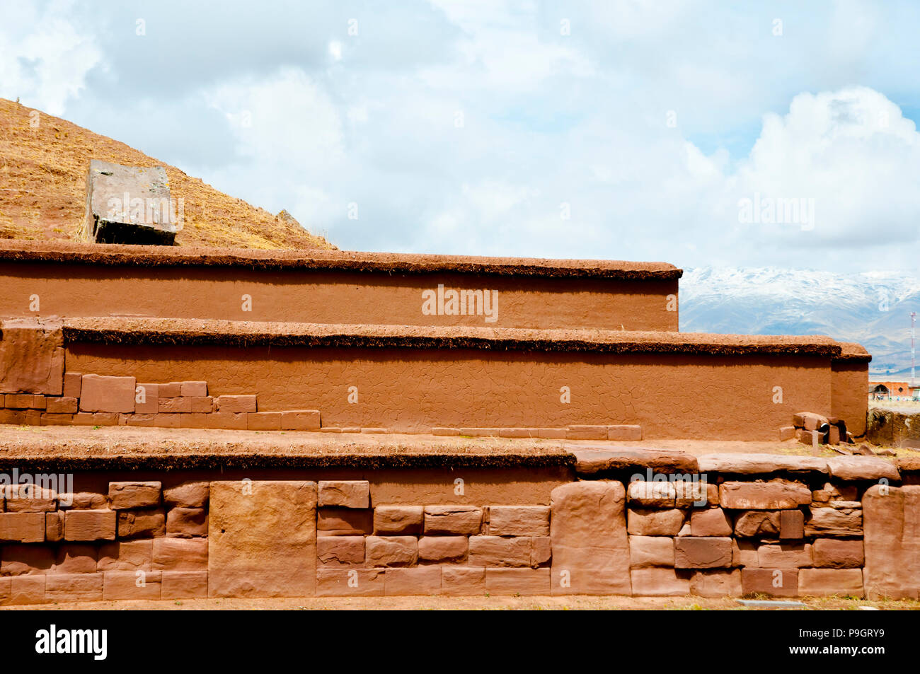 Akapana Pyramid - Tiwanaku - Bolivia Stock Photo - Alamy