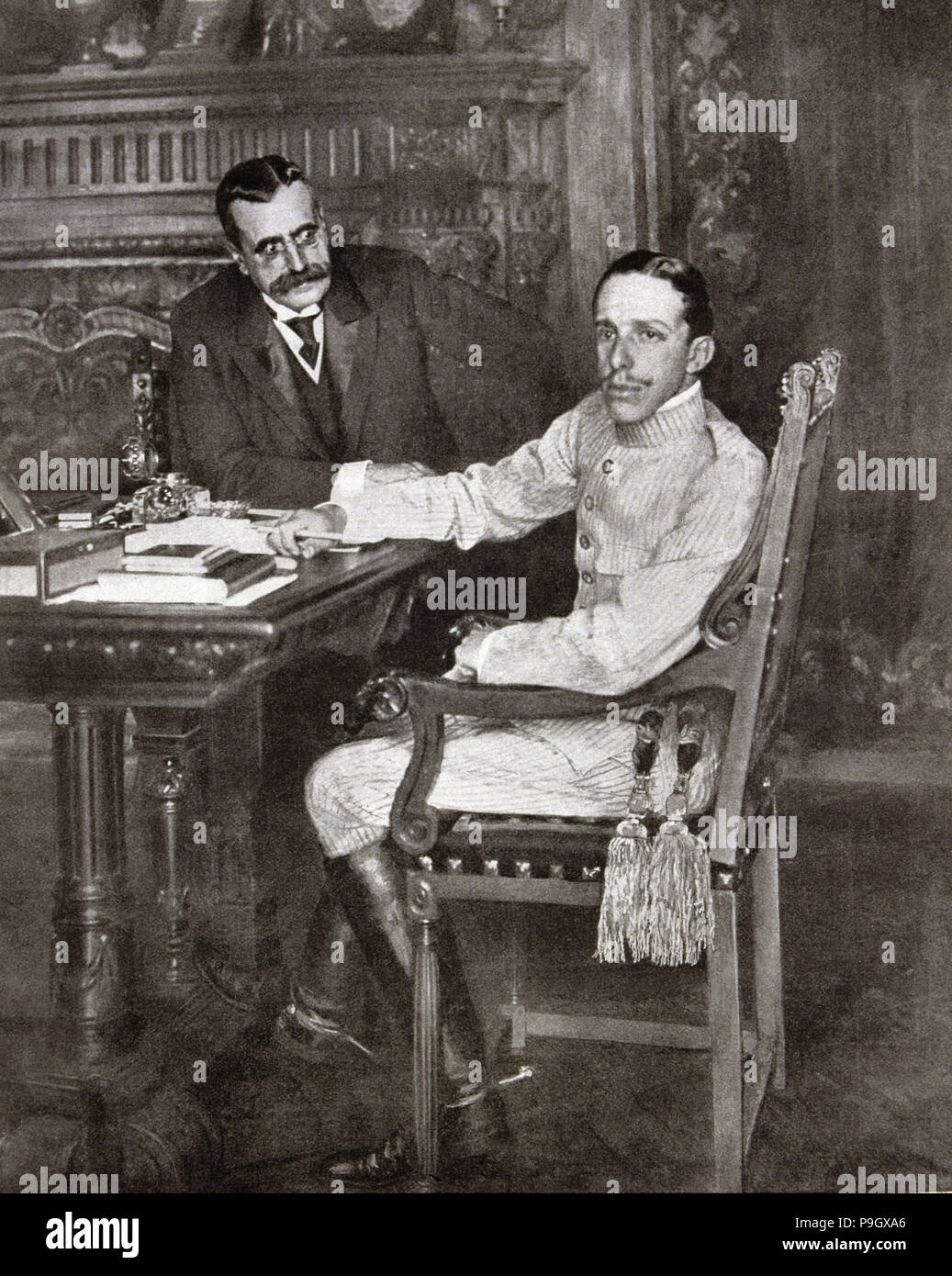 Alfonso XIII, King of Spain. (1886-1941), with his prime minister ...