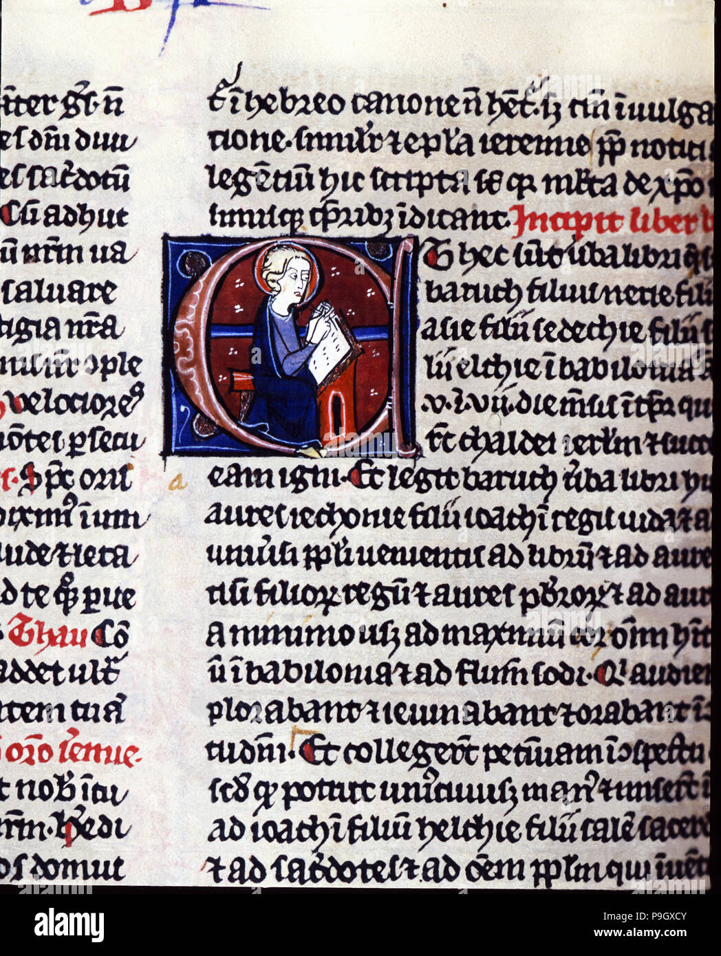 Book of Ruth, initial letter with miniature of a prophet, it comes from ...