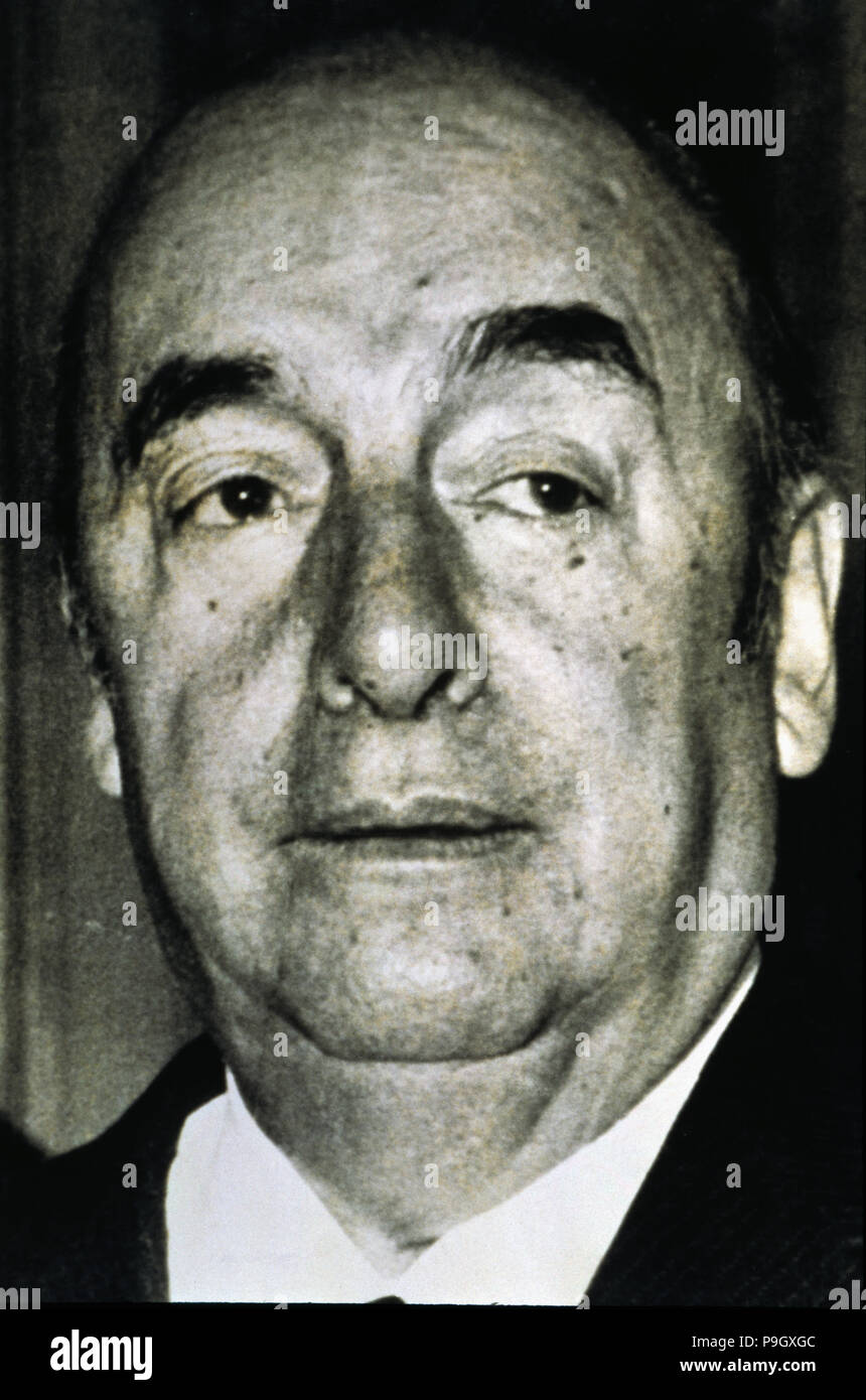 Neftali Ricardo Reyes, called Pablo Neruda (1904-1973), Chilean poet ...