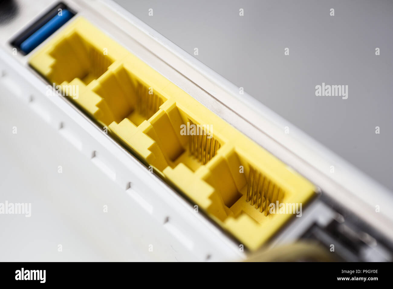 Ethernet port on the back of the router hi-res stock photography and ...