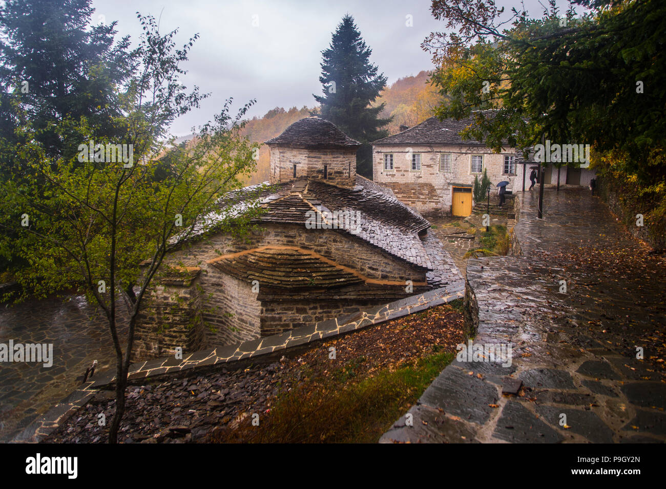 europe, greece, epiros, zagorohoria, tsepelovo, rogovou, monastery ...