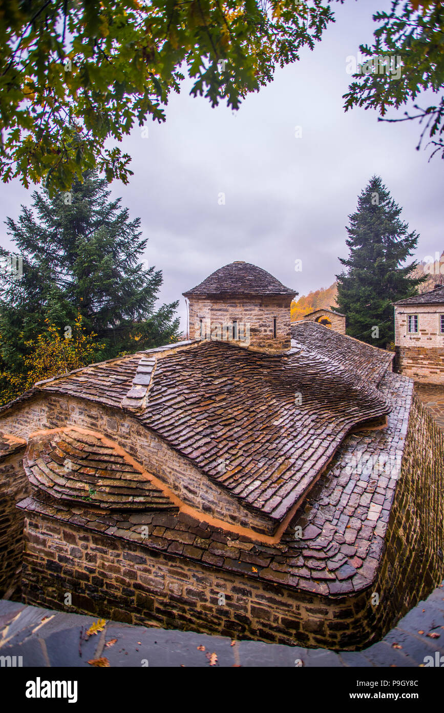 europe, greece, epiros, zagorohoria, tsepelovo, rogovou, monastery ...