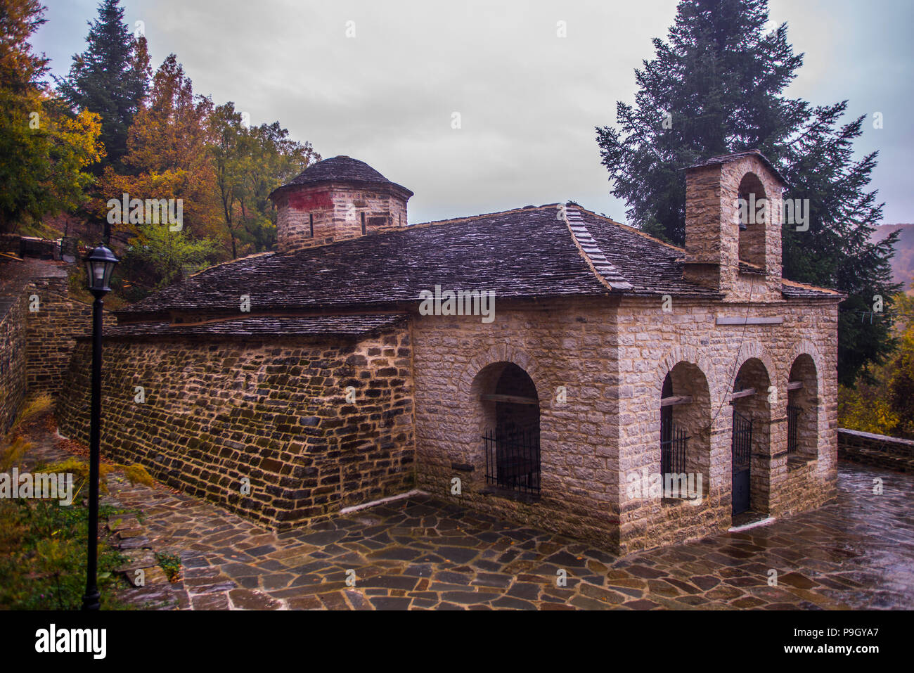 europe, greece, epiros, zagorohoria, tsepelovo, rogovou, monastery ...