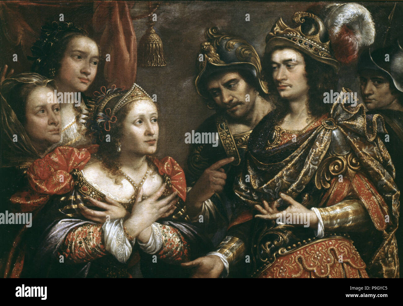 The Family of Darius' Darius I (580-486 BC), King of Persia, oil Stock ...