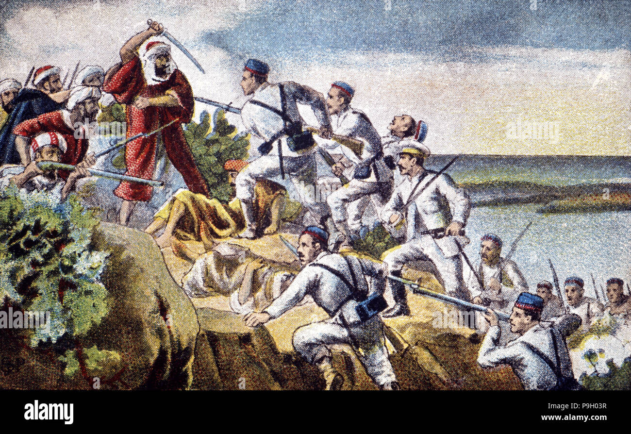 Morocco's War (1909-1913), combat and occupation of the Atalayon ...