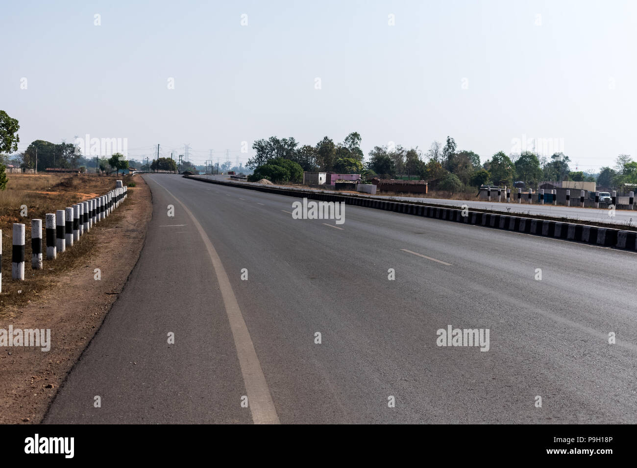 road street avenue roadway countryside road and curve traffic signs ...