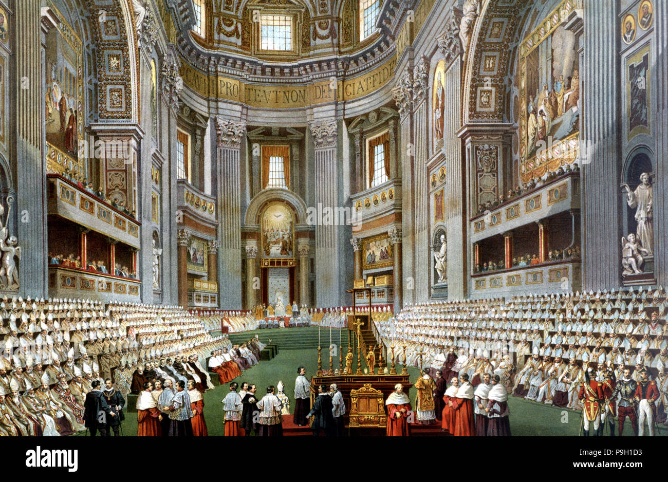 Opening of the I Vatican Council in St. Peter's Basilica (1869 - 1870 ...