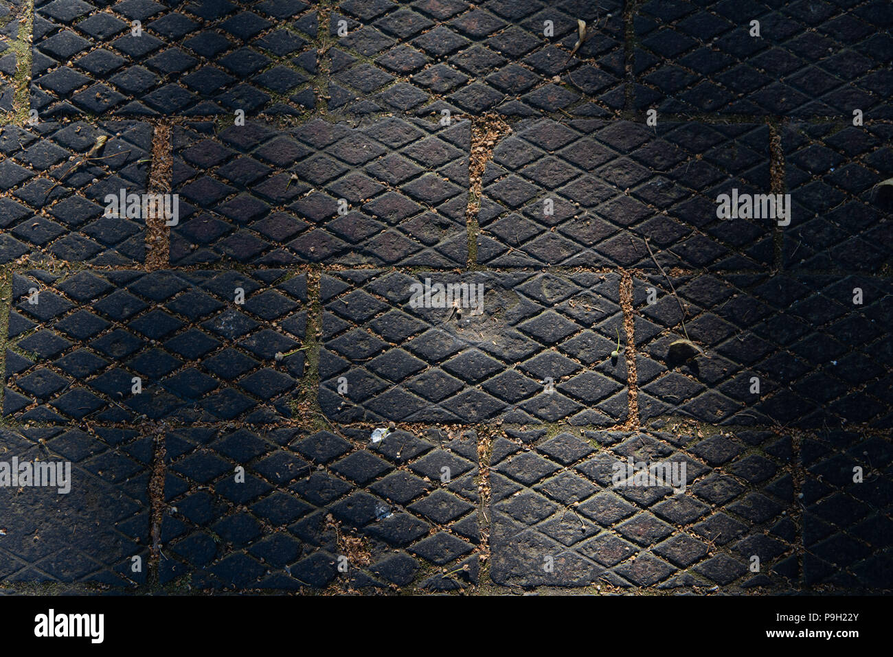 Blue diamond pattern paver hi-res stock photography and images - Alamy