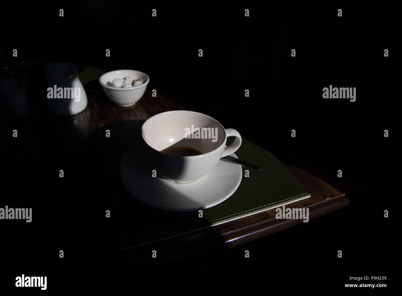 One more cup of coffee for the road. High contrast atmospheric image ...