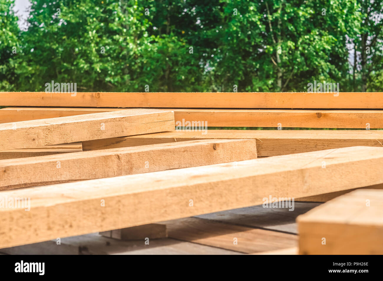 wooden boards lie on top of each other Stock Photo - Alamy