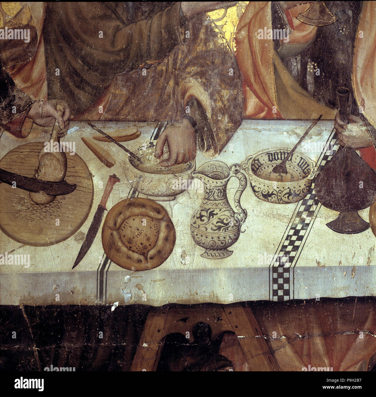 'Last Supper', detail of the painting by Jaume Ferrer I Stock Photo - Alamy