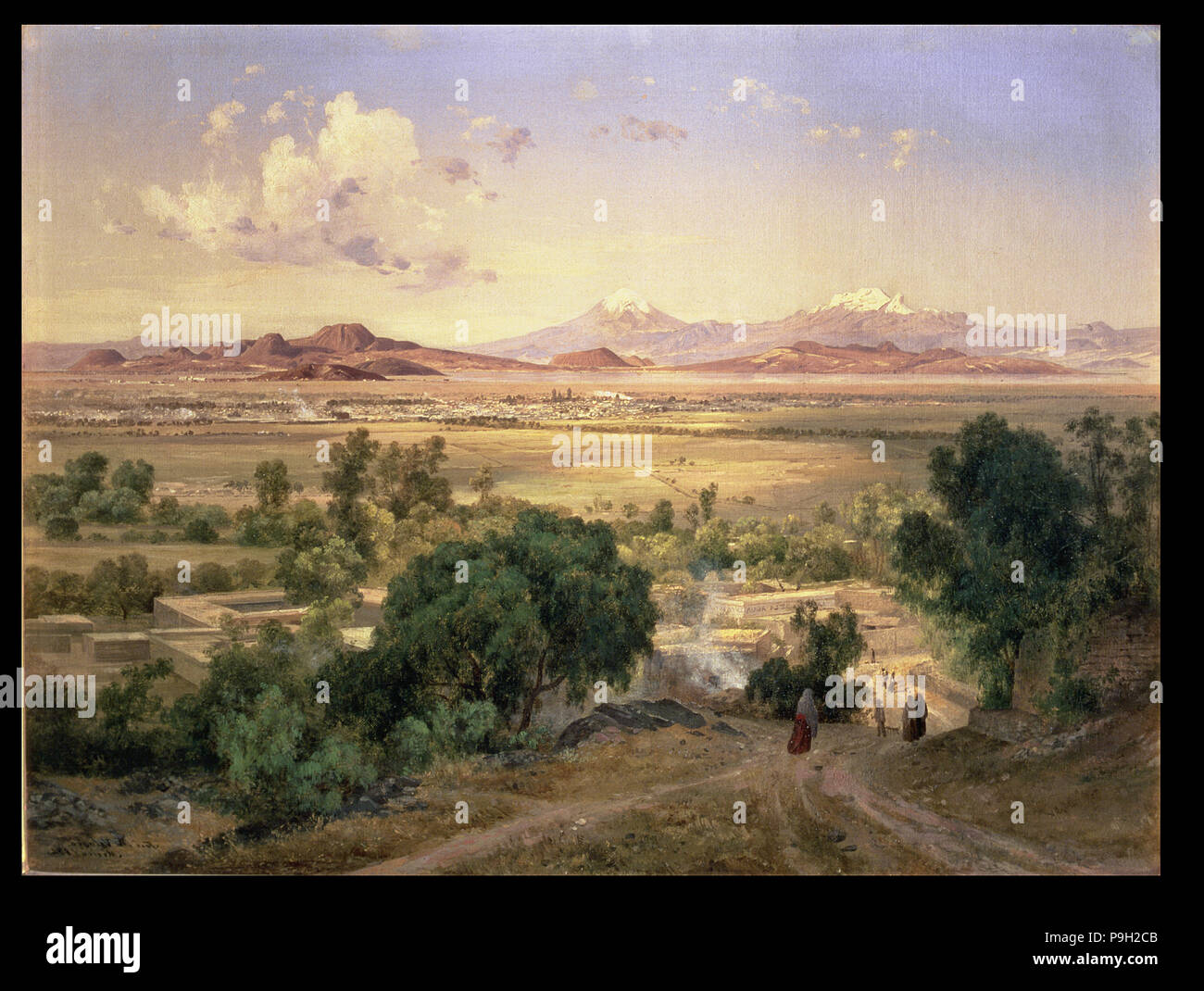 'The Valley of Mexico from the hills of Tacubaya', oil, 1894 by Jose ...