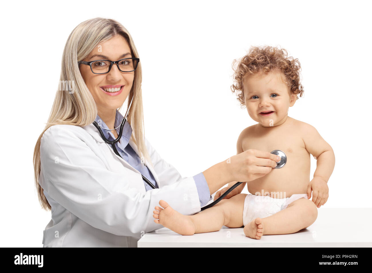 Doctor With Stethoscope With Child
