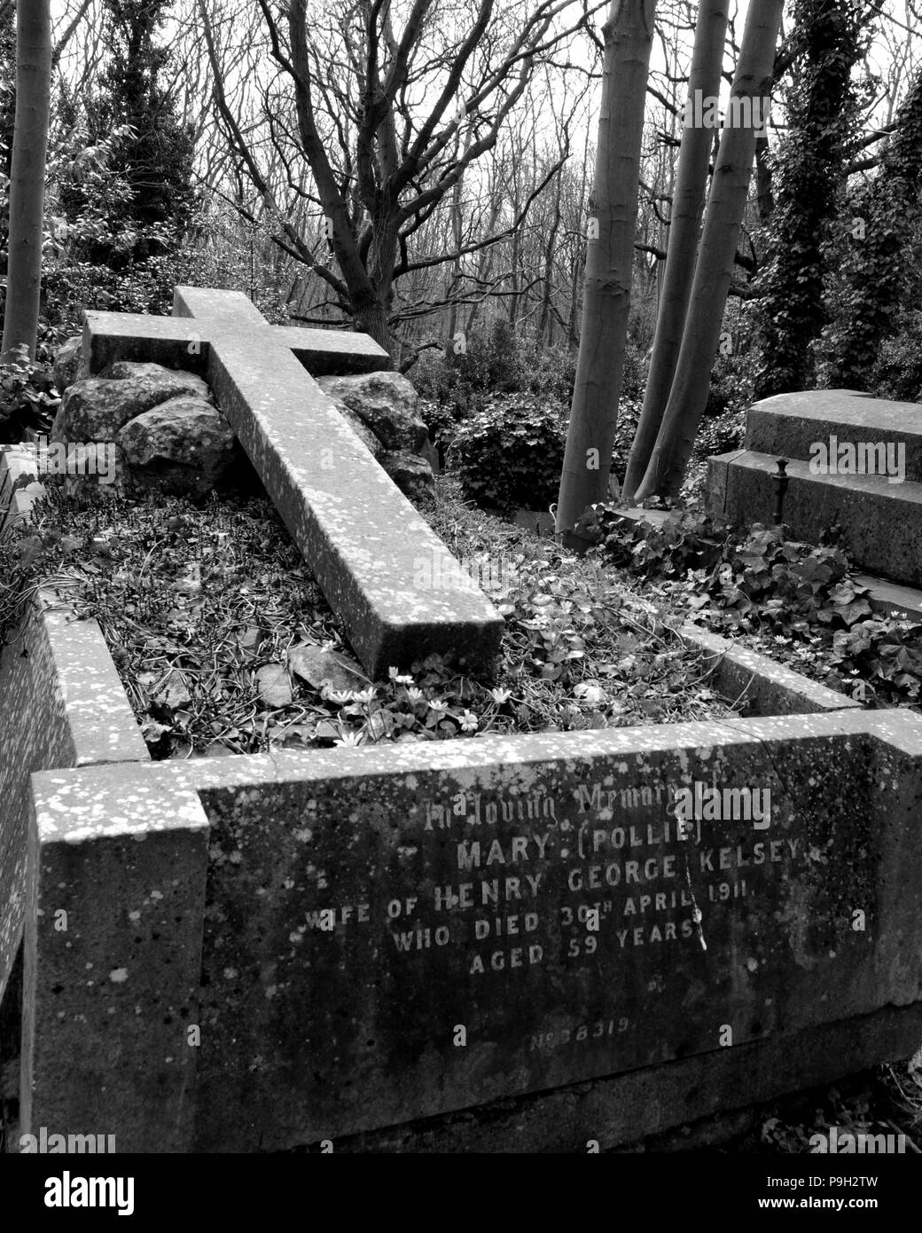 Highgate cemetery Black and White Stock Photos & Images - Alamy