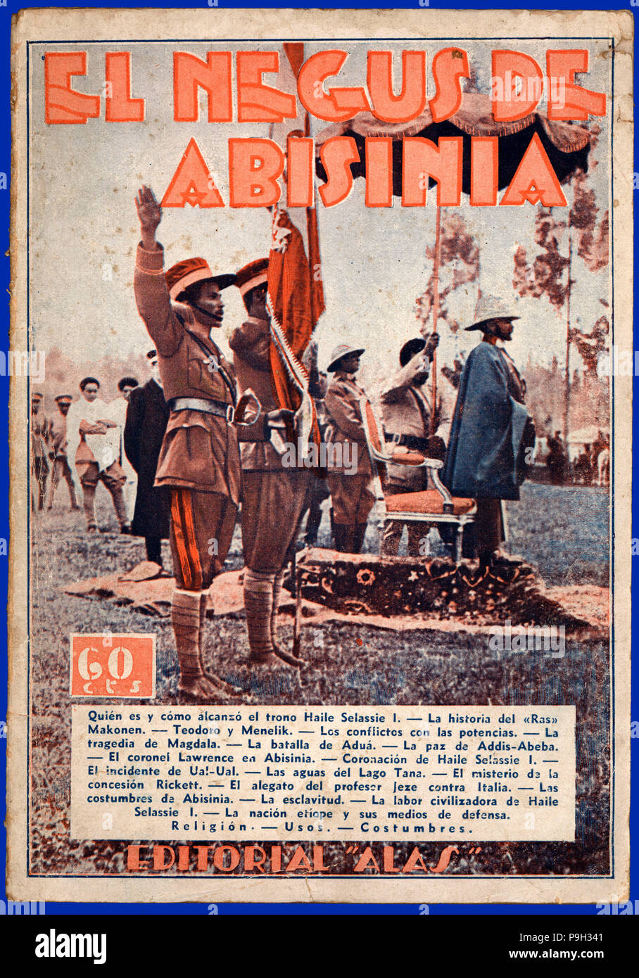 Cover of the book 'Haile Selassie I, Negus of Abyssinia'. Barcelona ...