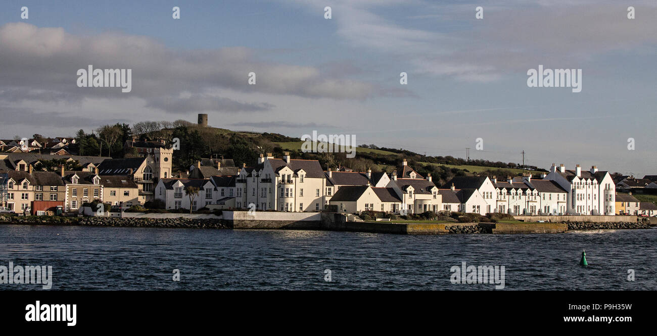 Portaferry from the ferry over Strangford Loch in Northern Ireland ...