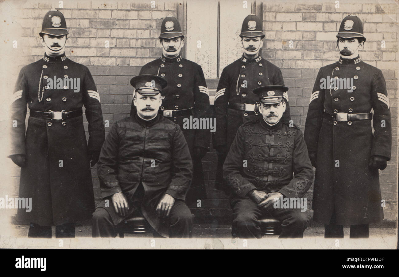 Vintage Photograph Showing a Group of Police Officers Stock Photo - Alamy