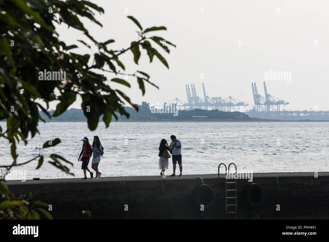 Tamsui,port,sea,river,coast,coastline,Taipei,Taiwan,China,Chinese ...