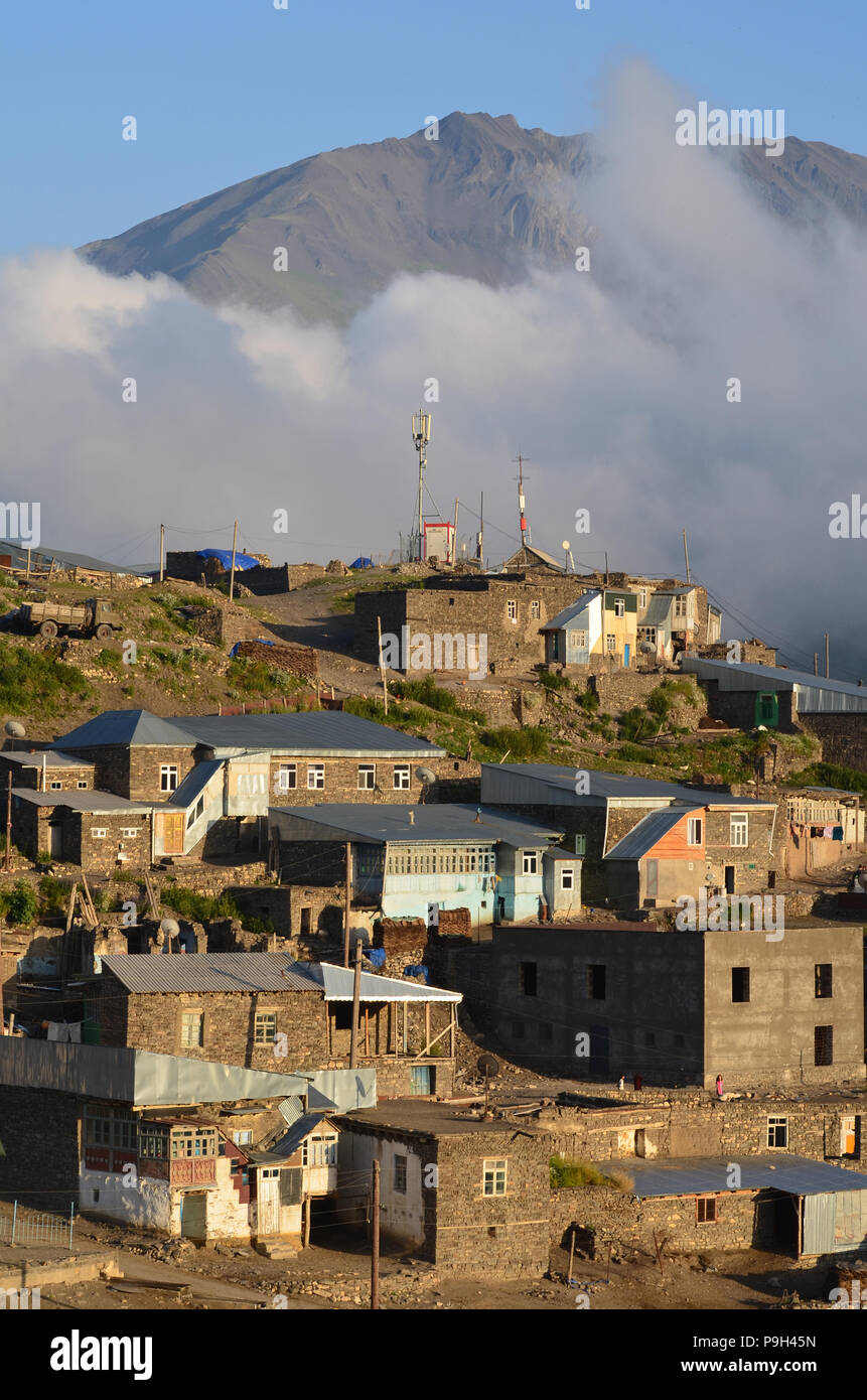 Xinaliq, Azerbaijan, a remote mountain village in the Greater Caucasus ...