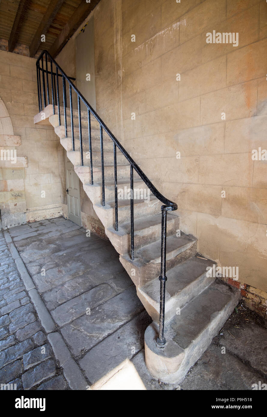 Stone Steps at Elvaston Castle and Country Park, Derbyshire England UK ...