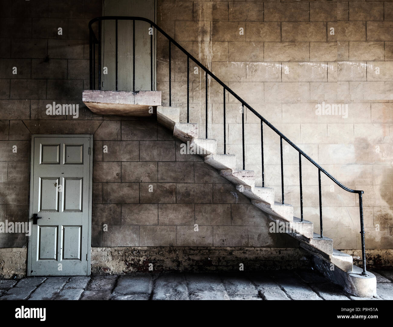 Stone Steps at Elvaston Castle and Country Park, Derbyshire England UK ...