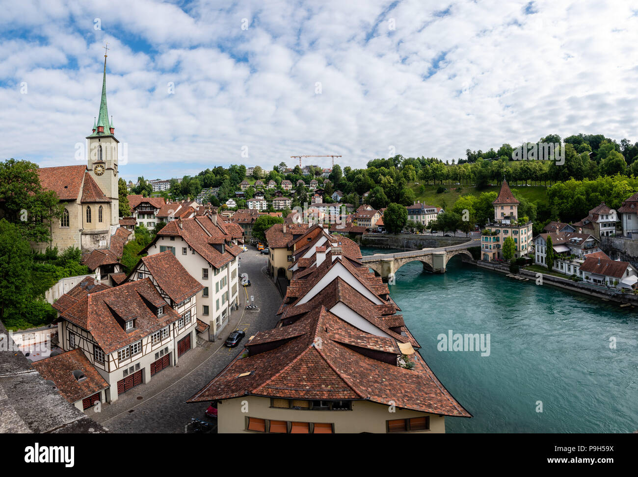 Bern, the capital city of Switzerland, is built around a crook in the ...