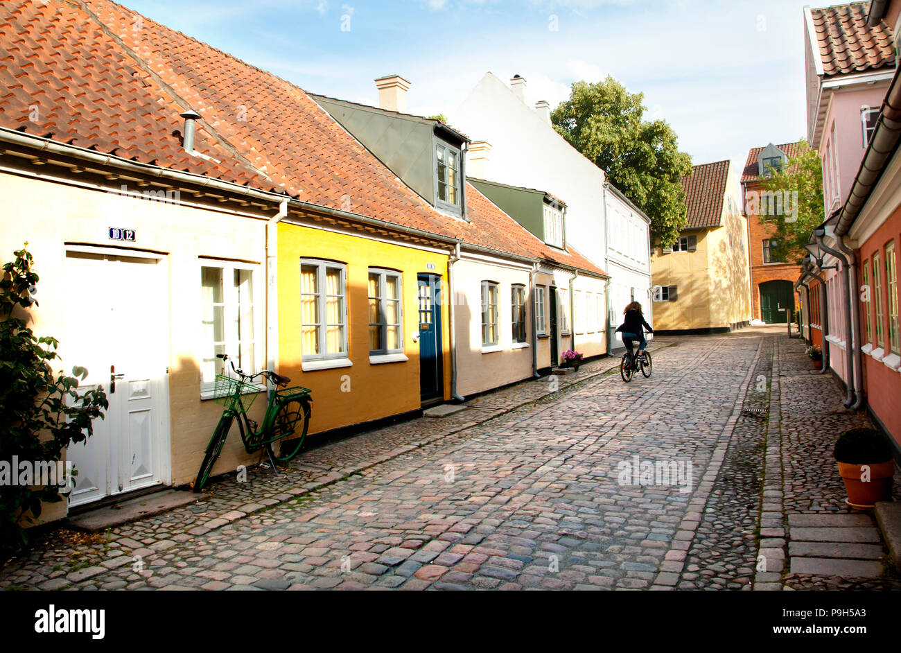 Old town of Odense, Denmark. HC Andersen's hometown Stock Photo - Alamy