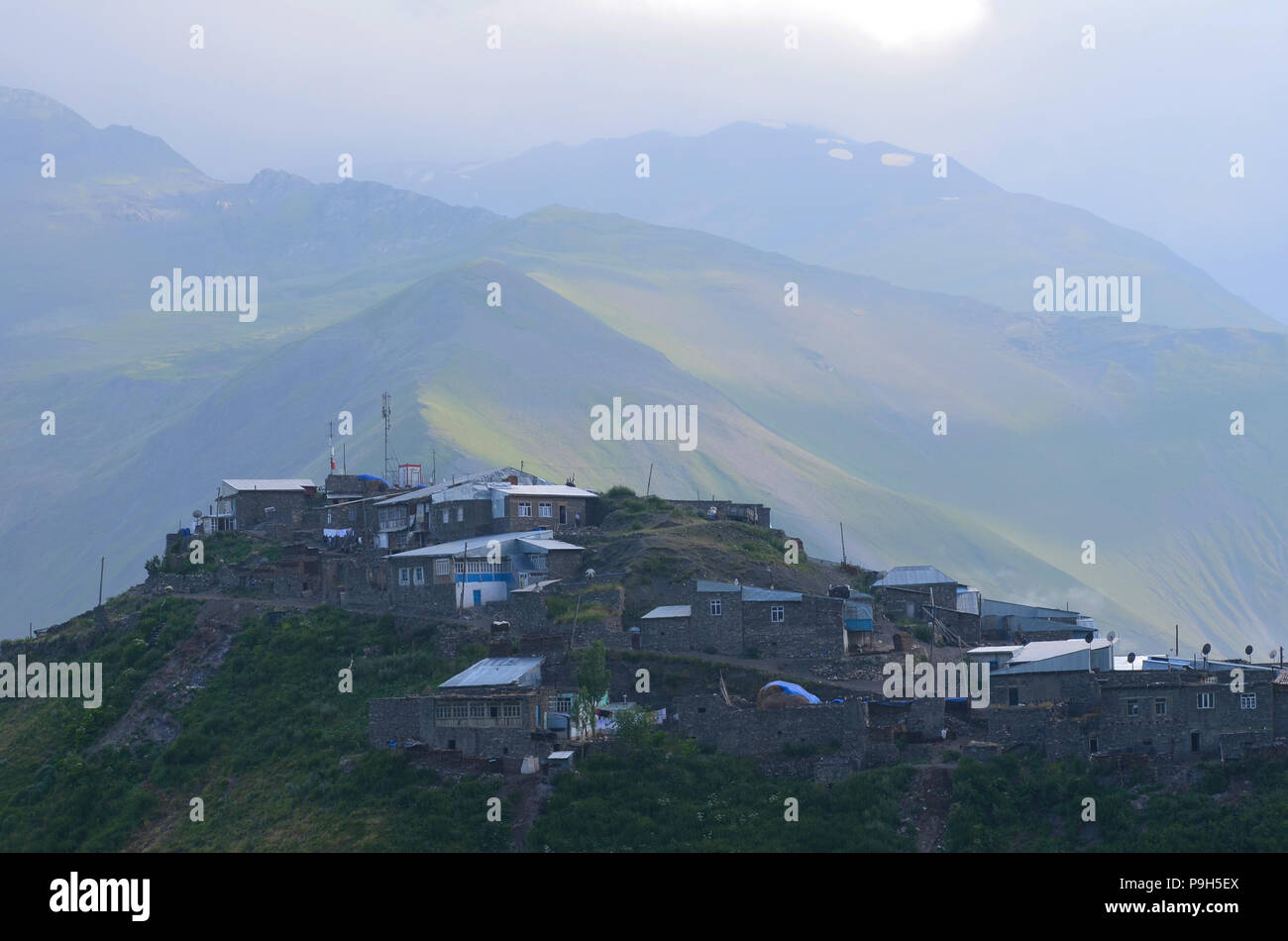 Xinaliq, Azerbaijan, a remote mountain village in the Greater Caucasus ...