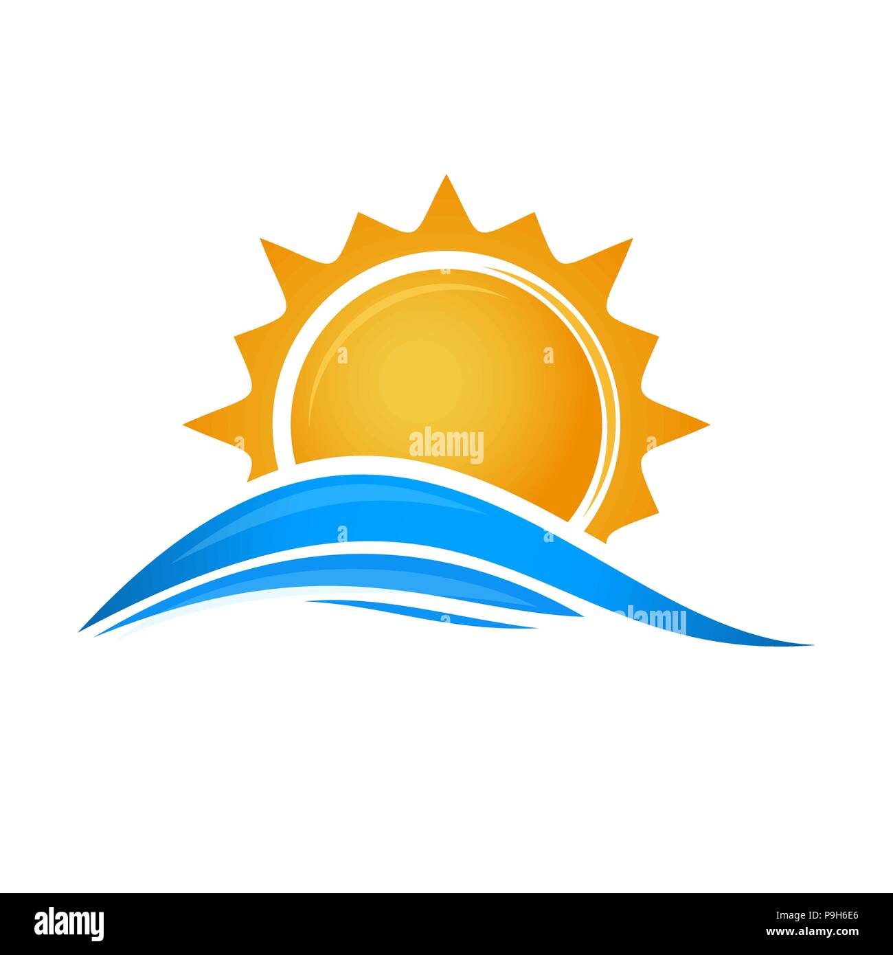 Kid With A Sun Logo Clipart