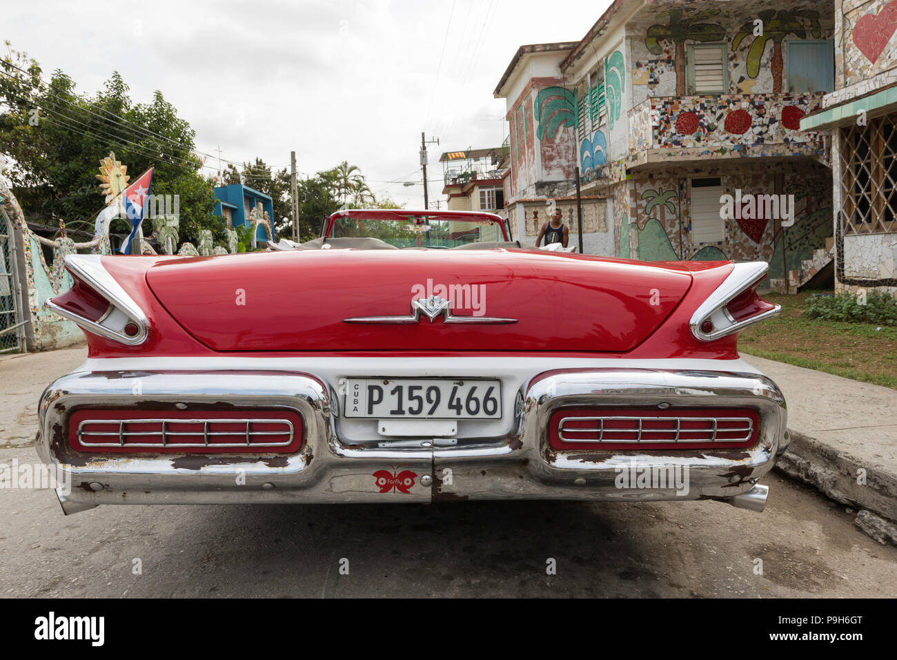 Classic American car being used as a taxi, locally known as almendrones ...