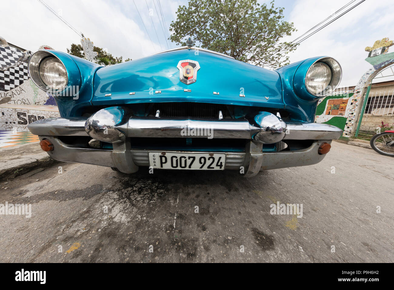 Classic American car being used as a taxi, locally known as almendrones ...
